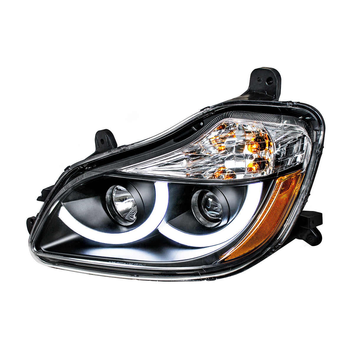 Kenworth T680 For 2013-2021 Black Projection Headlight With LED Positi ...